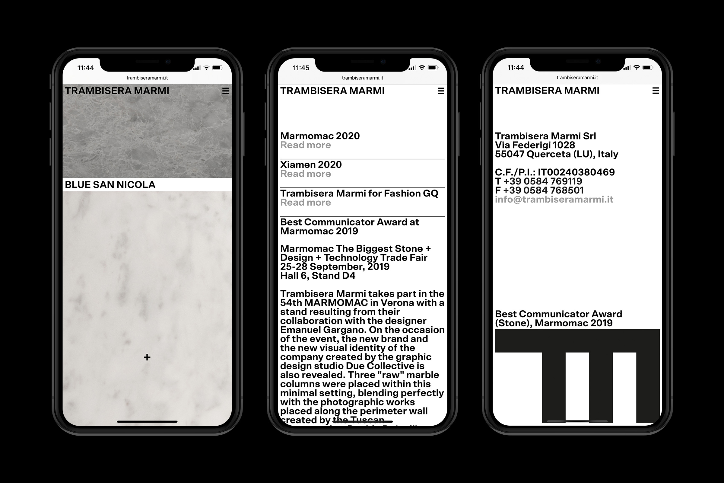 Due Studio | Trambisera Marmi Website